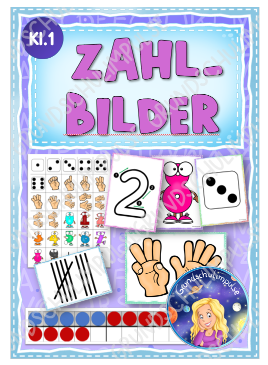 Zahlbilder (Tafelmaterial + Hefteintrag) - Klasse 1 – Grundschulimpulse