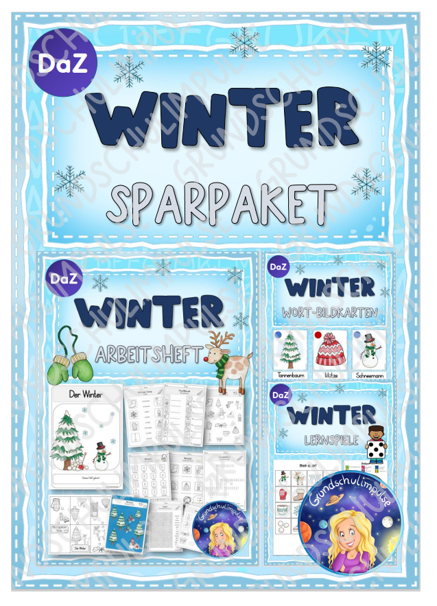 Winter: Sparpaket (DaZ) – Grundschulimpulse