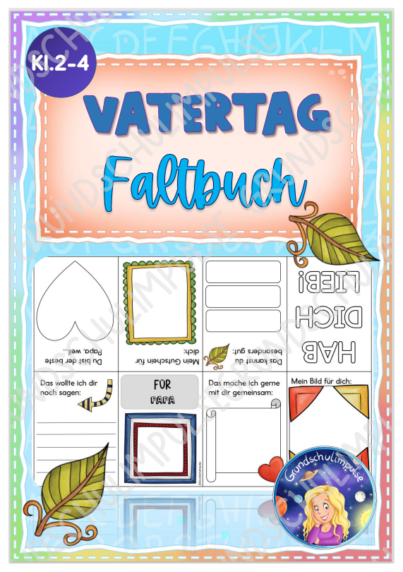 FREEBIE: Vatertag - Faltbuch zum Verschenken – Grundschulimpulse