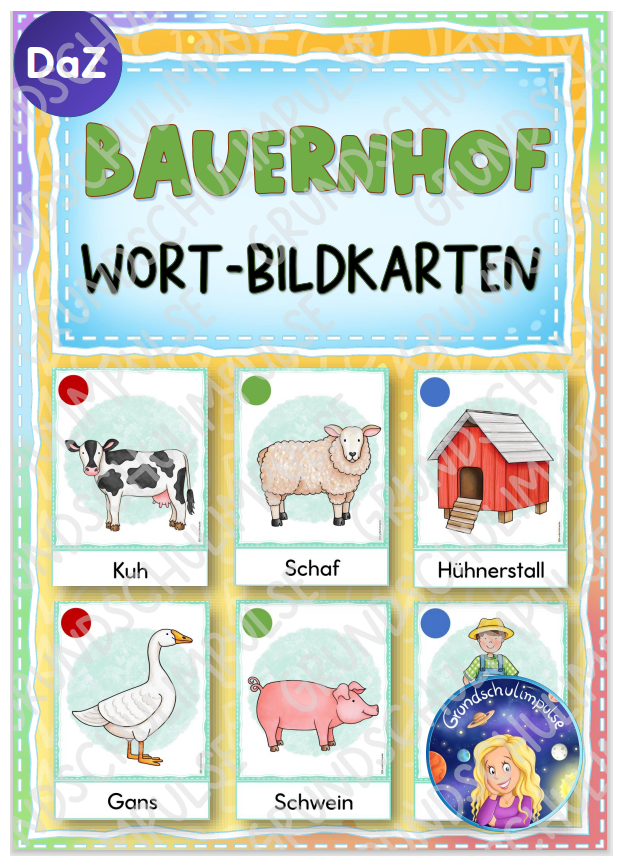 Bauernhof: Wort-Bildkarten (DaZ/DaF) – Grundschulimpulse