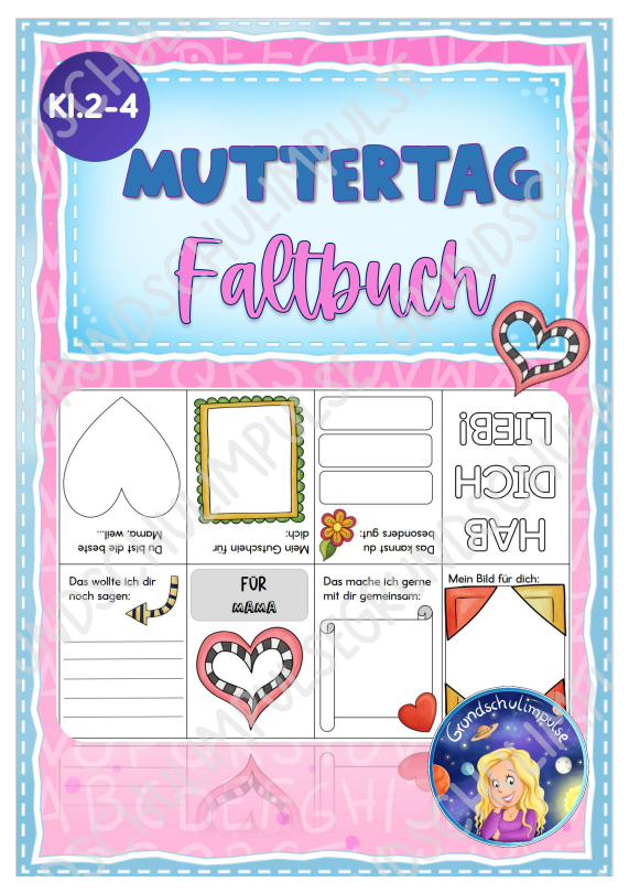 FREEBIE: Muttertag - Faltbuch zum Verschenken – Grundschulimpulse
