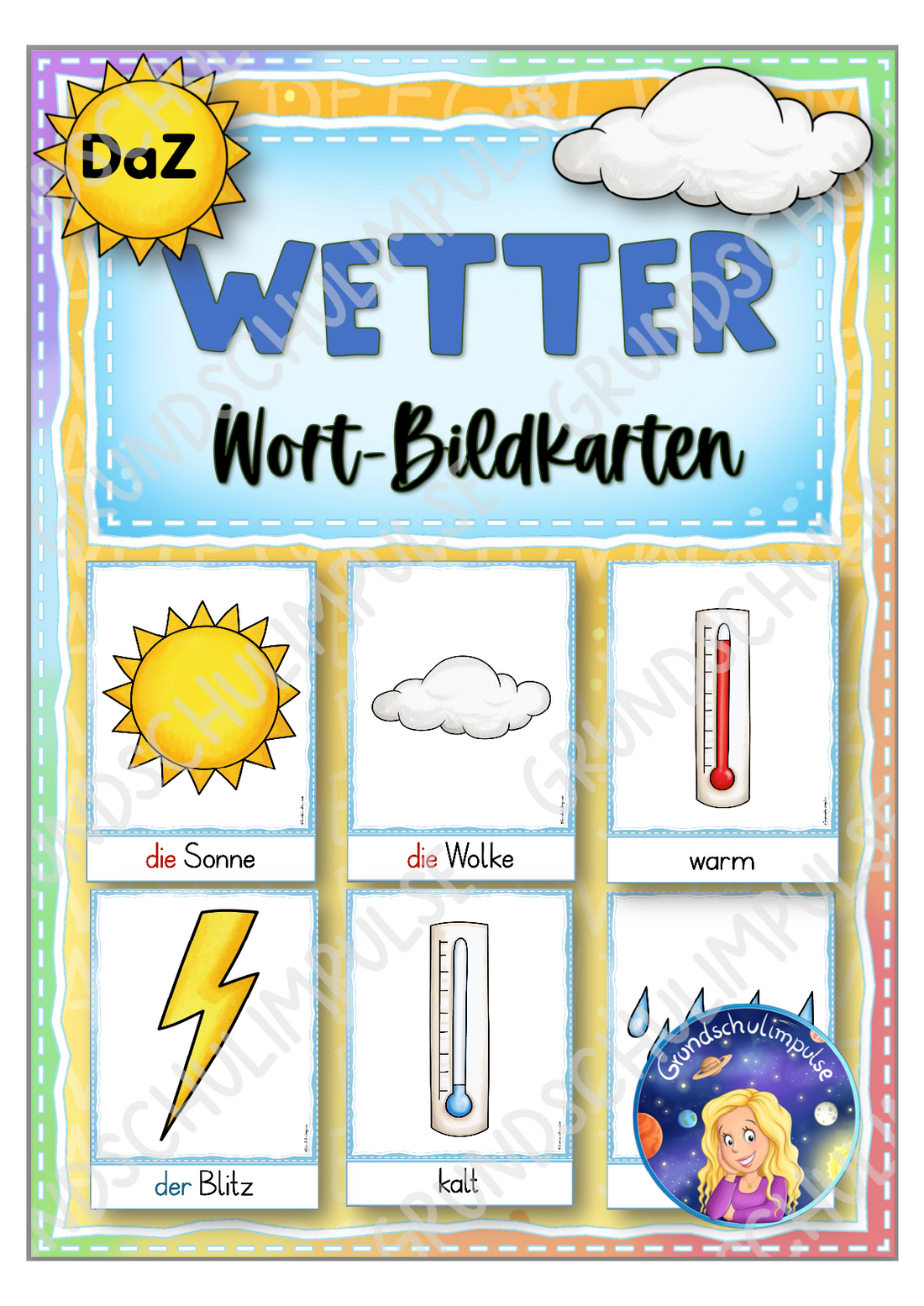 DaZ/DaF: "Das Wetter" - Wort-Bildkarten – Grundschulimpulse